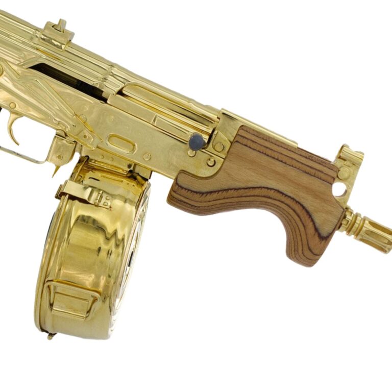 Century Arms Micro Draco, 7.62 x 39mm, 24k Gold Plated w 24K Gold Drum ...